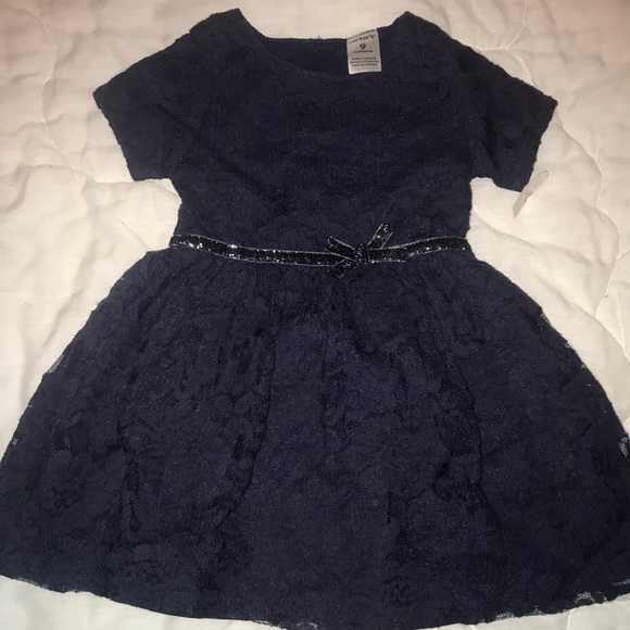 Carter's | Dresses | New Carters Navy Blue Lace Dress | Poshmark